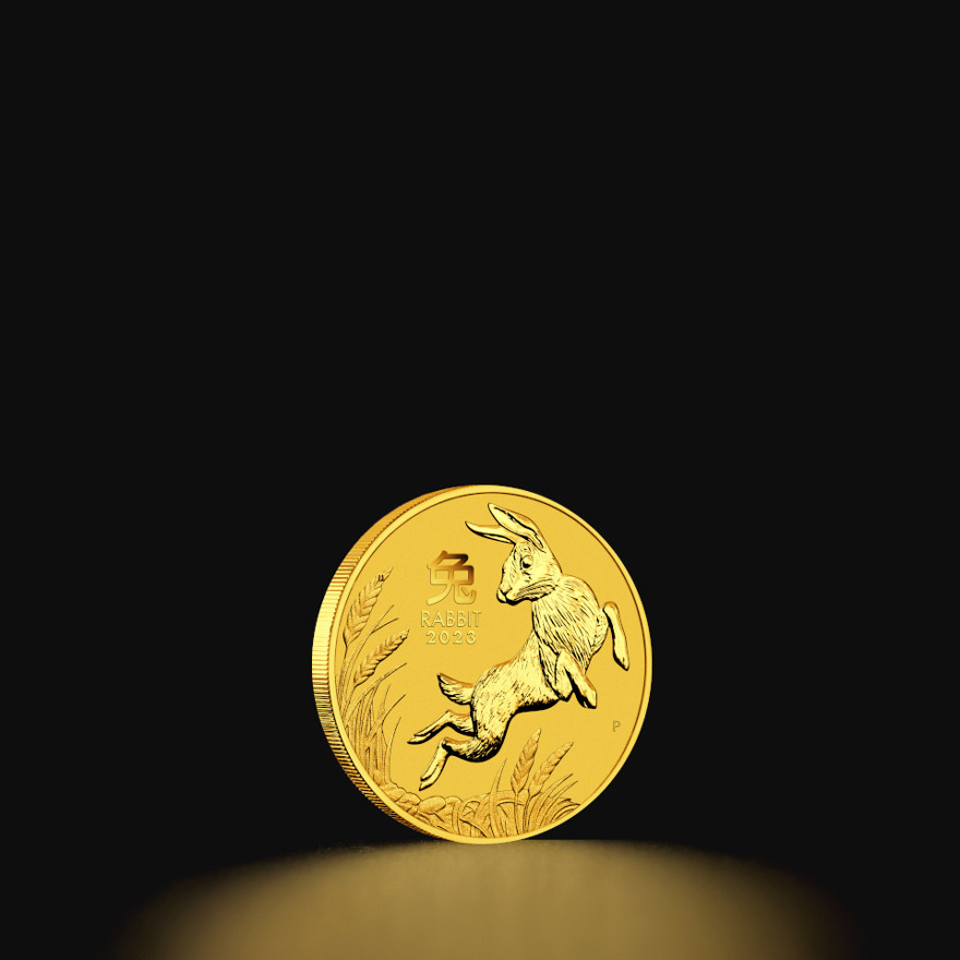1/20oz Australian Lunar Year of the Rabbit 2023 Gold Coin - Tavex Bullion