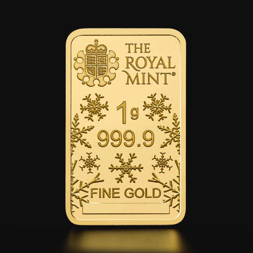 1g Royal Mint Christmas Gold Bar - Tavex United Kingdom