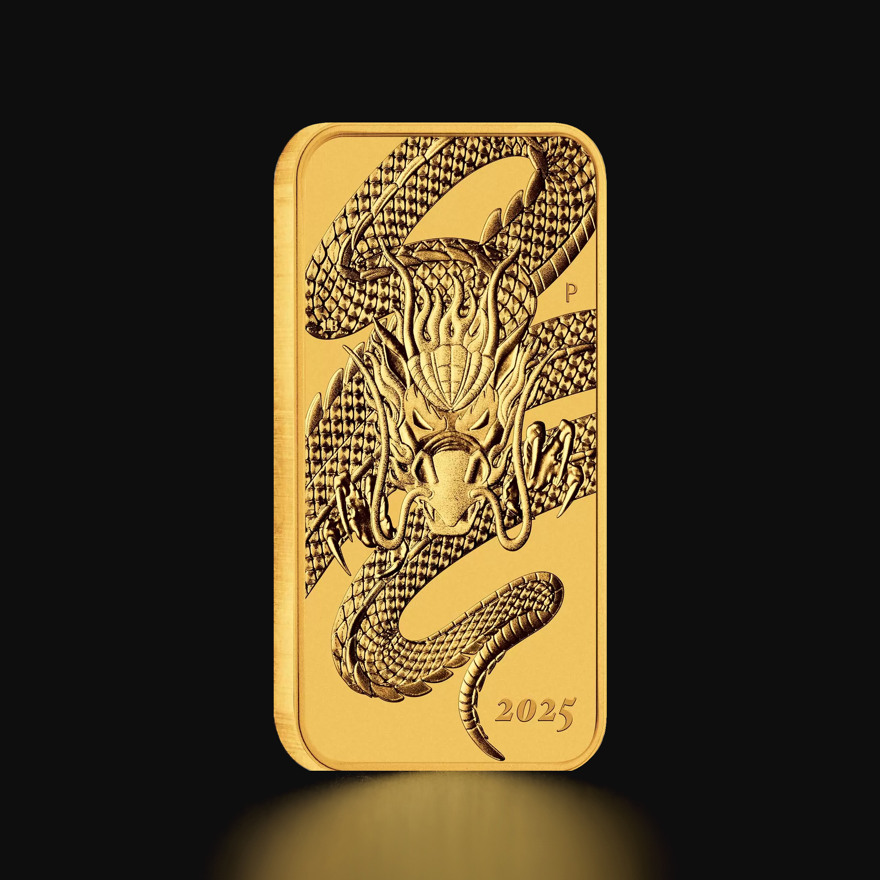 1oz Australian Dragon Rectangular Gold Coin - Tavex Bullion