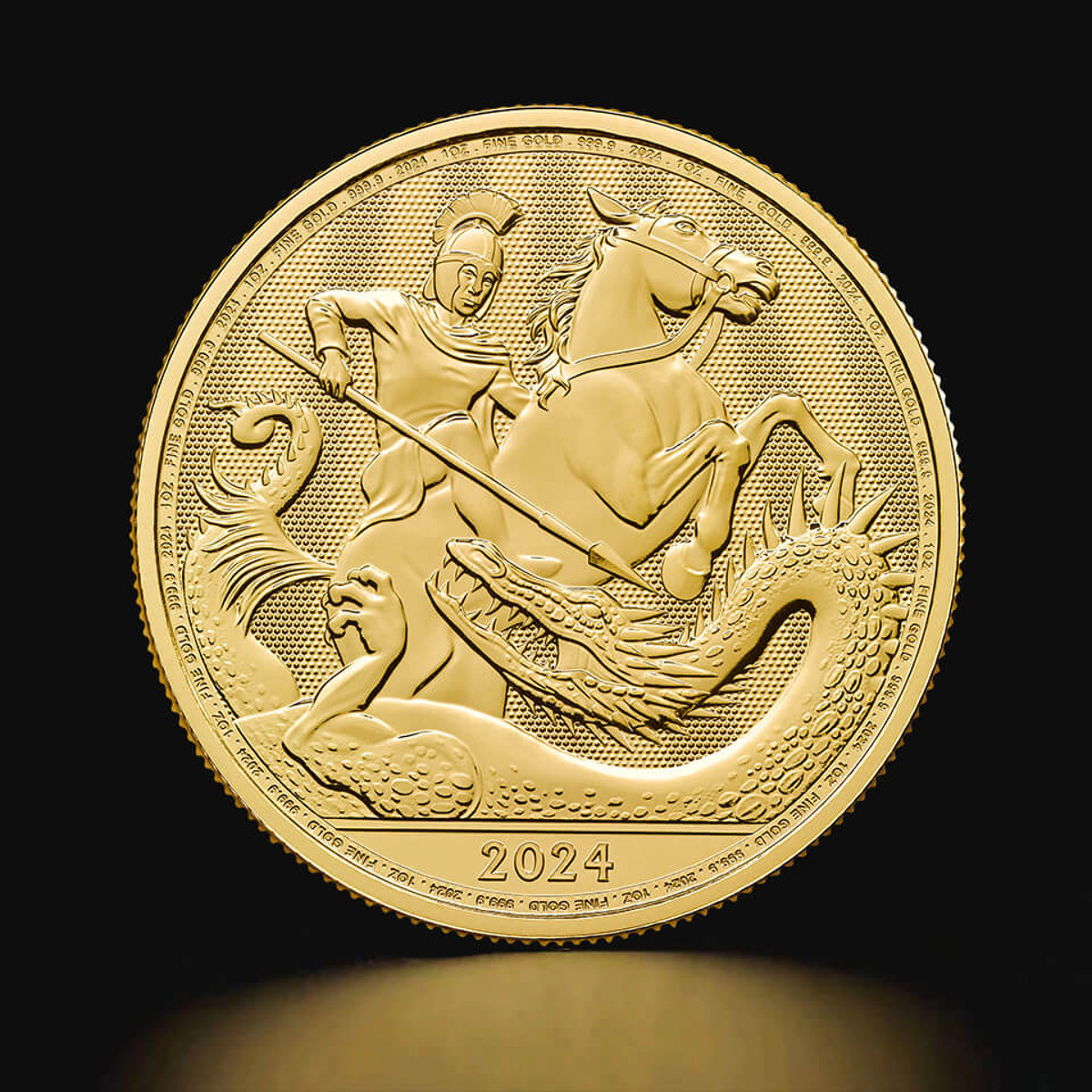 1oz St George and the Dragon Gold Coin 2024 - Tavex Bullion