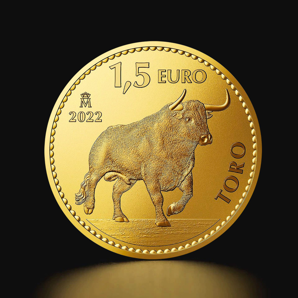 Ispanijos 1 oz auksinė moneta „Ispaniškas bulius“ 2022 | Tavex Lithuania