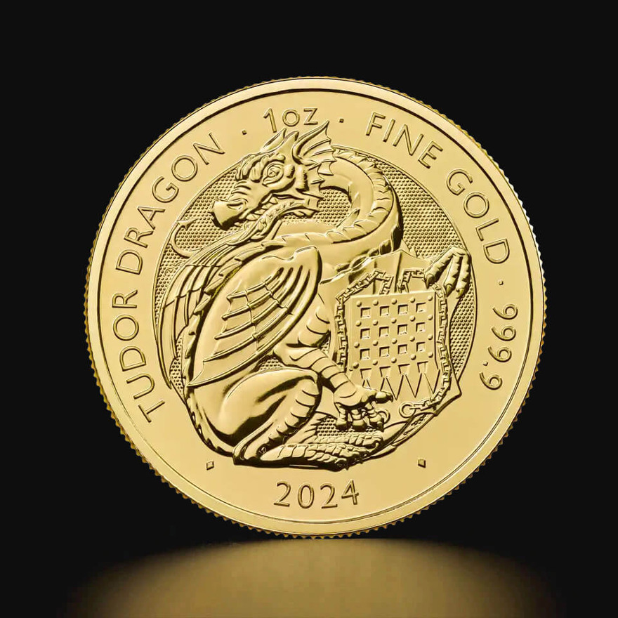 1oz The Royal Tudor Beasts: Tudor Dragon Gold Coin - Tavex Bullion