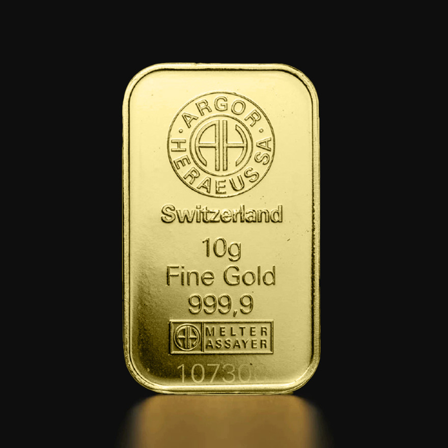10 grama zlatna poluga Argor-Heraeus - Tavex