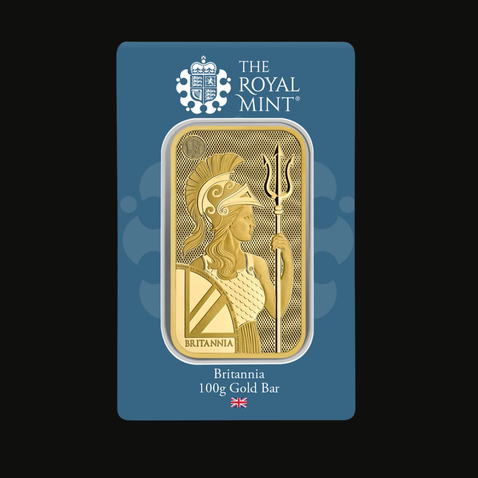 100g Royal Mint Britannia Gold Bar - Tavex United Kingdom