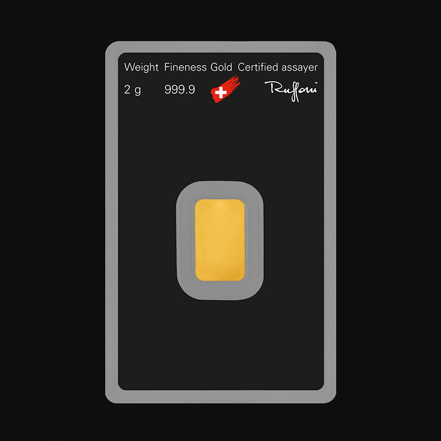 2g Argor-Heraeus Gold Bar - Tavex Bullion