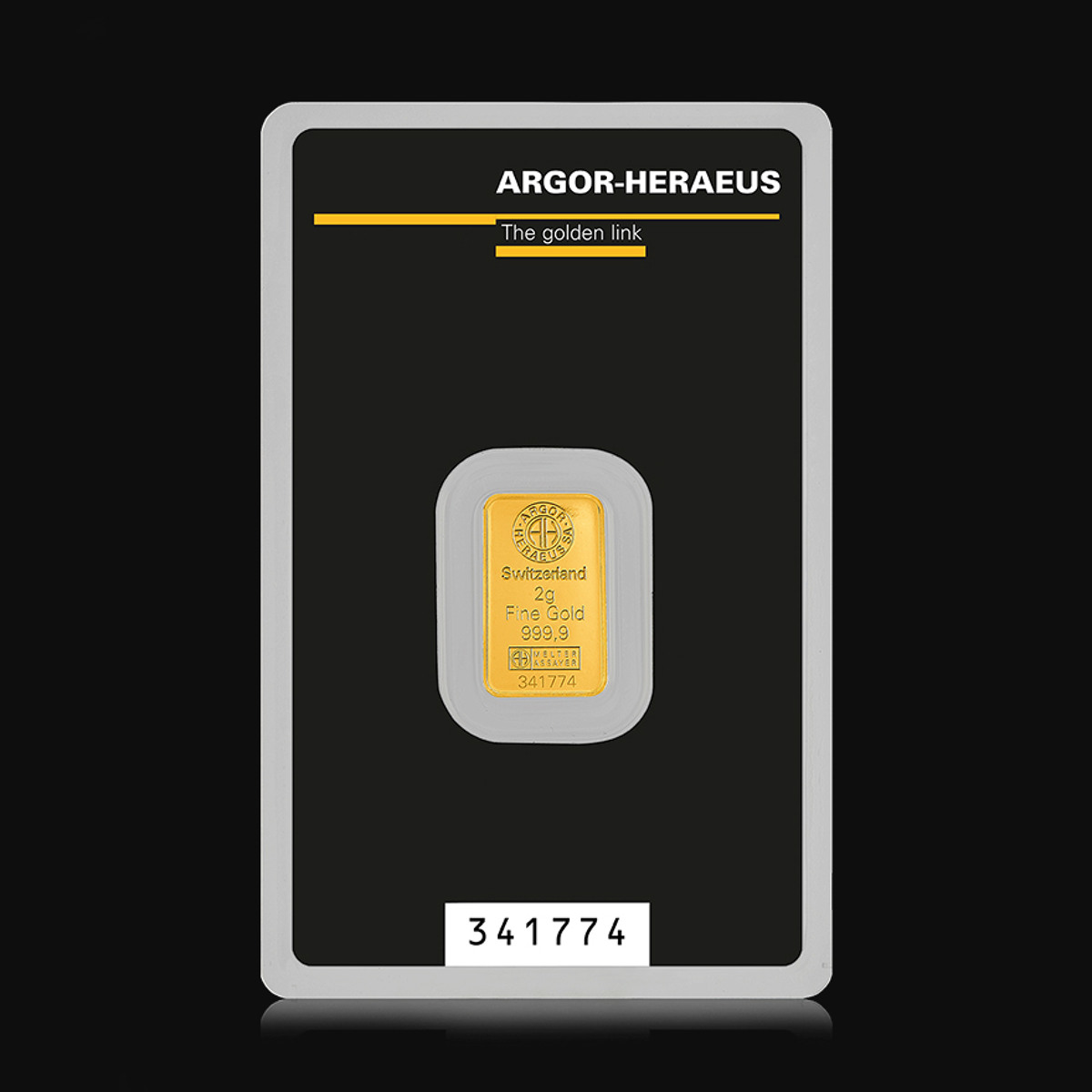 2 gram Argor-Heraeus Gold Bar - Tavex