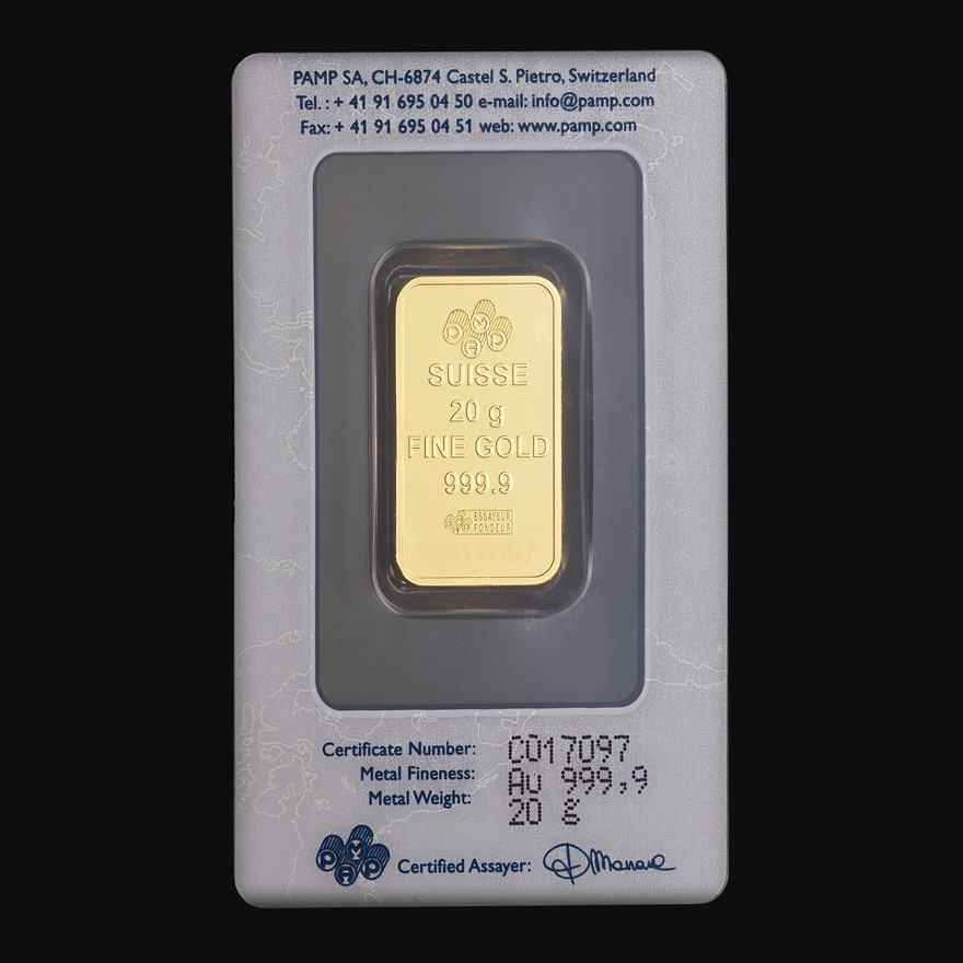 20g PAMP Fortuna Gold Bullion Bar - Tavex Bullion