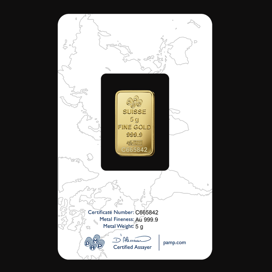 5 g PAMP Rosa Gold Bars | Tavex Lithuania