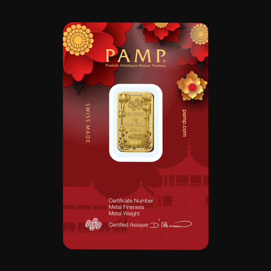 5g PAMP Good Luck Gold Bar - Tavex Bullion