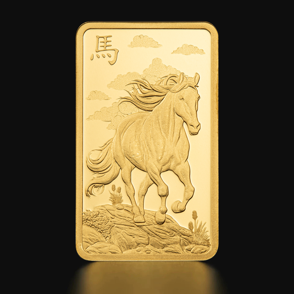 5g PAMP Lunar Horse 2026 Gold Bar - Tavex Bullion