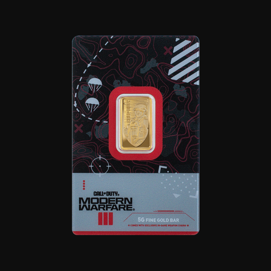5g PAMP Call of Duty Modern Warfare III Gold Bar - Tavex Bullion