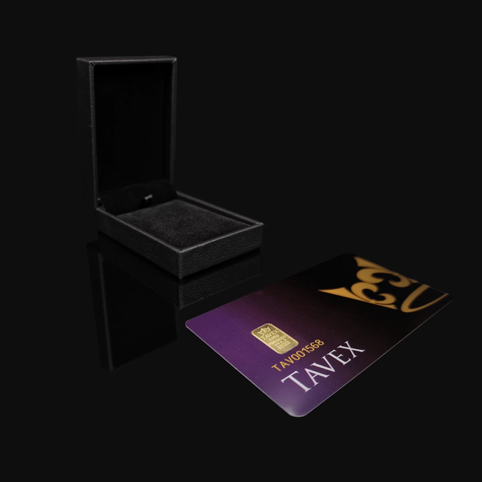 0,25 grama zlatna poluga Tavex, poklon paket - Tavex